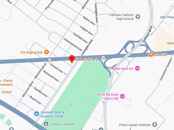 16. weber's drive in map