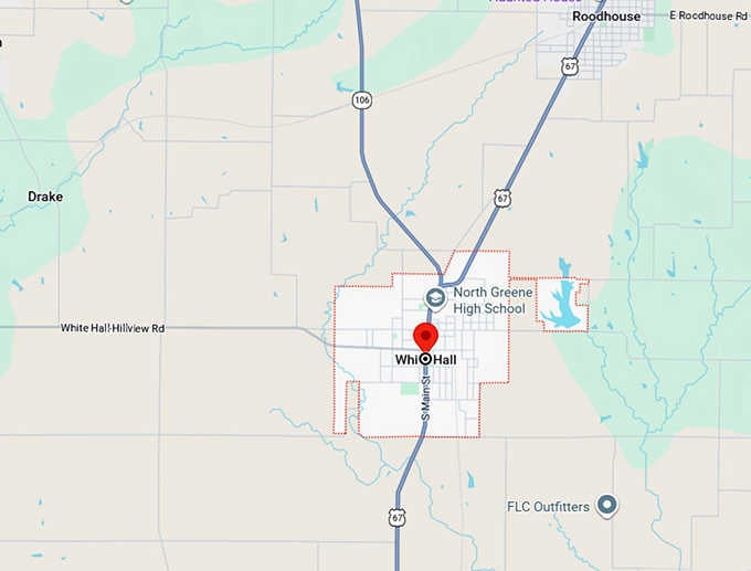 16. white hall, il map