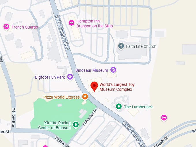 16. world's largest toy museum complex map