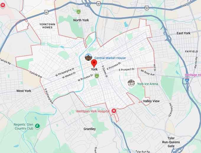16. york map