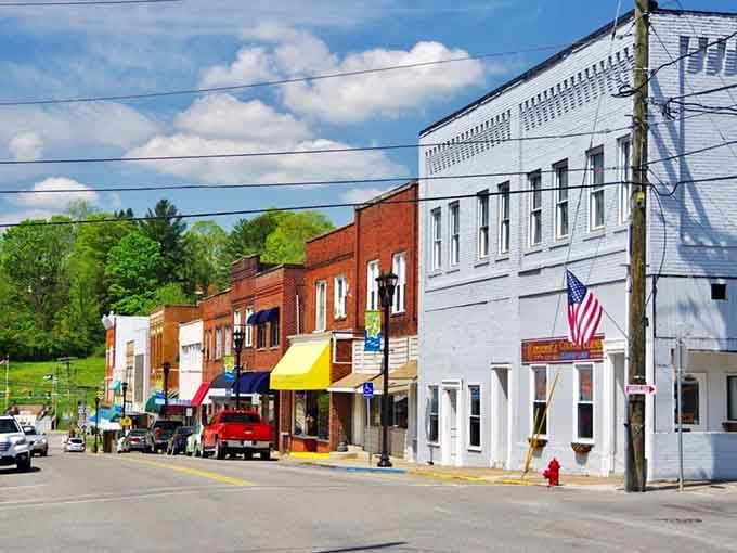 Colorful awnings and fresh mountain air make Bluefield's main street feel like a deep breath of relief.