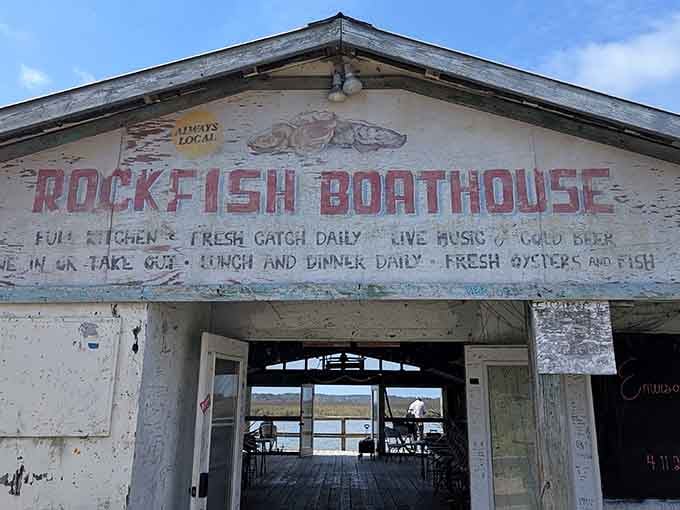 That hand-painted sign promising fresh oysters and cold beer is basically a love letter to hungry travelers.