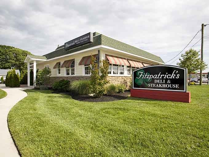 That green roof and tidy sign say it all: Fitzpatrick's is Shore-town comfort food done seriously right.