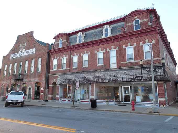 Hermann's Concert Hall stands proud in red brick, a reminder that this town has always known how to put on a show.