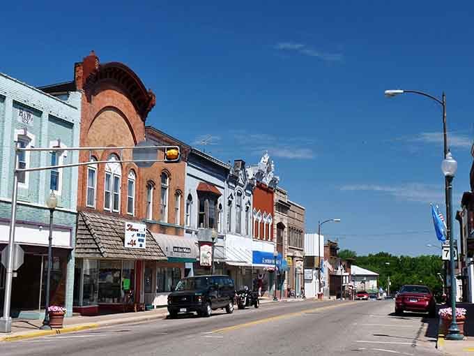 Those ornate brick facades and arched windows in Neillsville prove that small towns once built things to last forever.