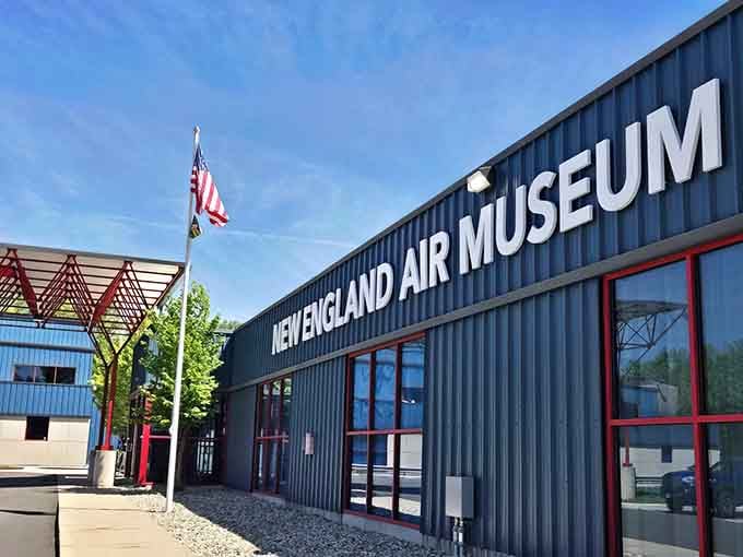 That bold signage and bright red trim say it all: history is waiting right behind those doors.