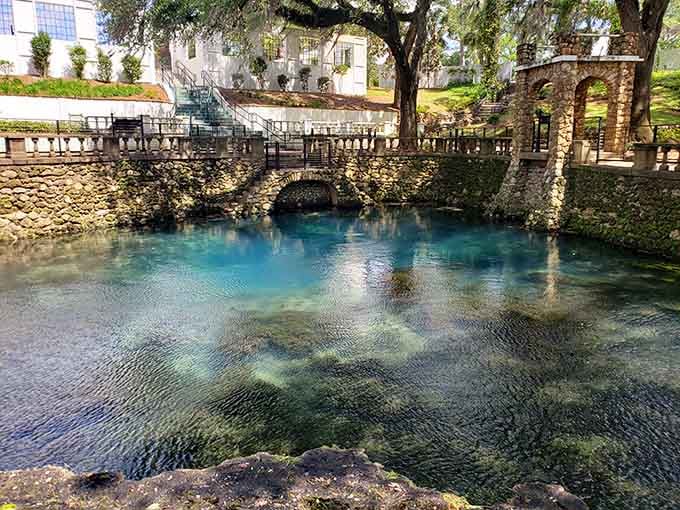 That turquoise water looks like someone dumped a bottle of blue Gatorade into a natural spring pool.