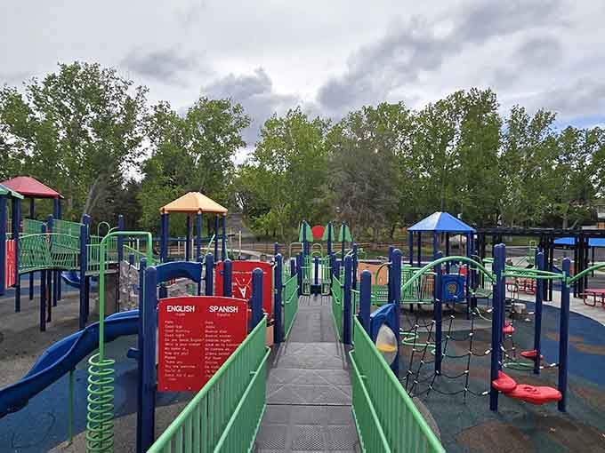 Wide ramps and accessible pathways prove that thoughtful design makes everyone's childhood better, not just some kids'.