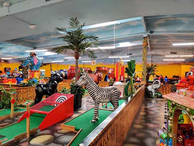 A zebra, a gorilla, and a mini golf course walk into a Phoenix strip mall. No punchline needed.