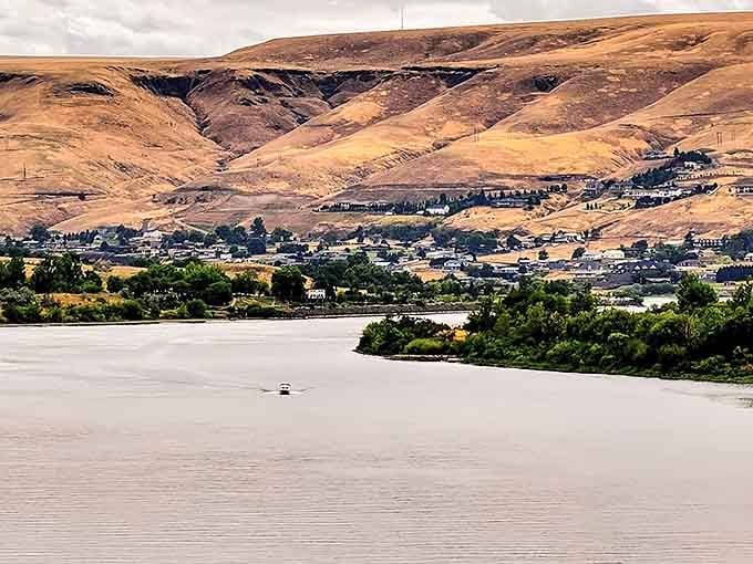 Golden hills embrace this riverside town where your rent check won't require a second mortgage or therapy.