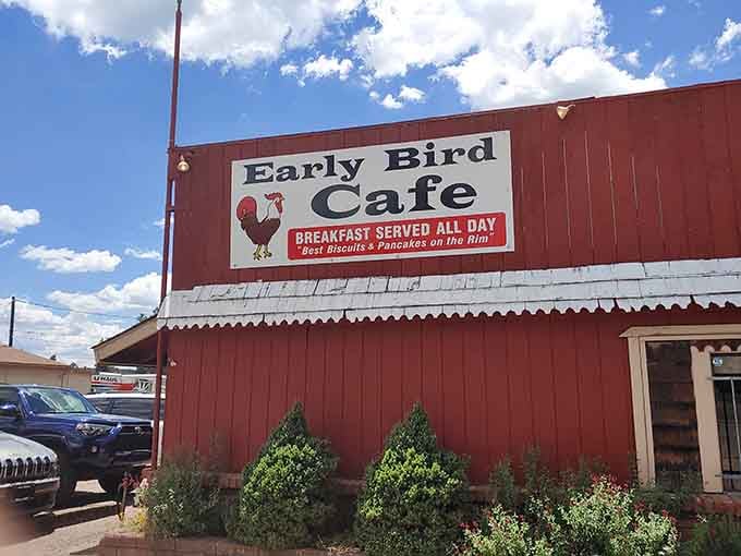 That red barn exterior isn't just charming, it's a beacon calling hungry souls from miles around.