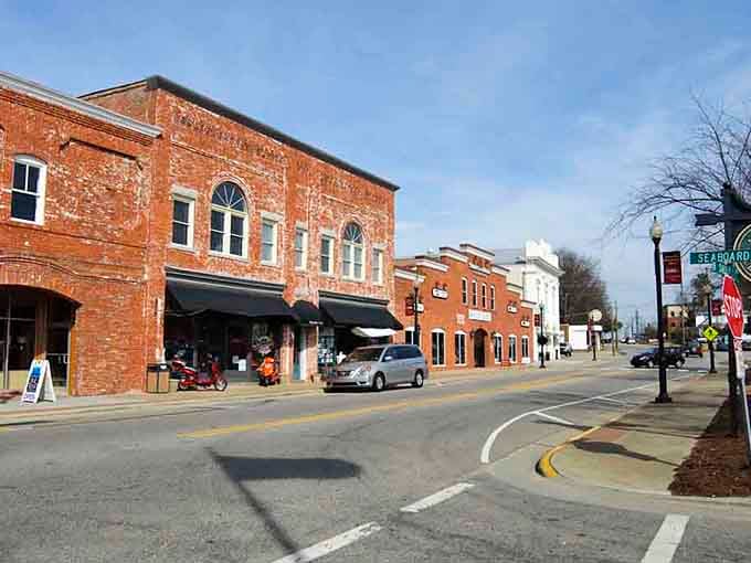 Red brick charm meets small-town soul, where Apex's Seaboard Street corner quietly proves that good living never goes out of style.