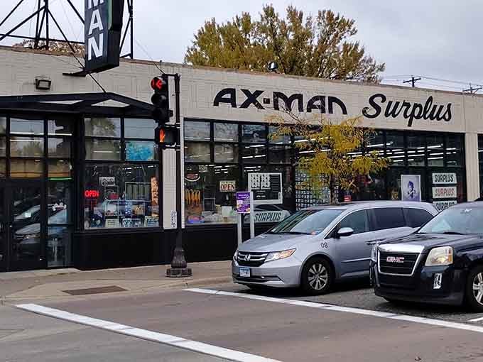 Even the corner traffic light seems to say "stop and go inside" at this St. Paul treasure trove.
