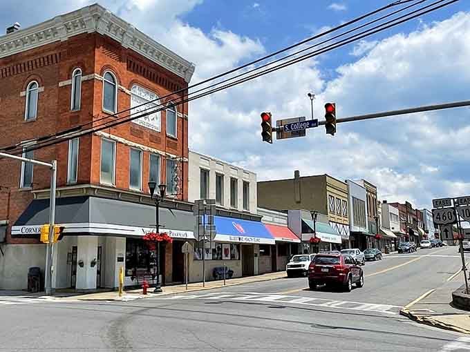 That gorgeous corner brick building says it all: Bluefield means serious business with serious charm.