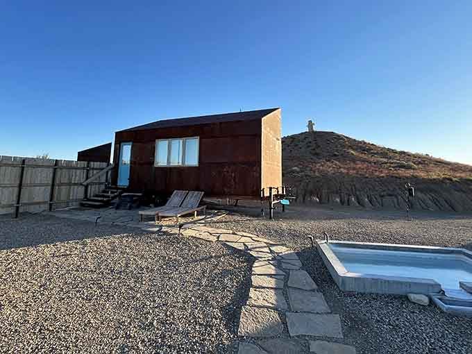 Your own private hot spring cabin awaits in the high desert, where relaxation meets rugged Colorado beauty perfectly.