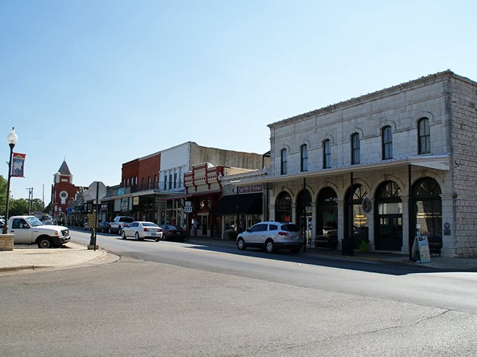 Those limestone arches and covered walkways in Granbury aren't just pretty, they're a standing invitation to slow down and stay awhile.