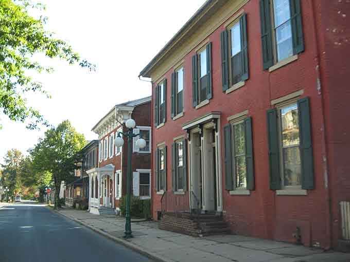 These handsome Federal-style row houses line the street like old friends who've been keeping secrets since the 1800s.