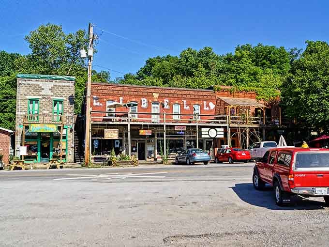 Summer greenery frames Makanda's beloved boardwalk block, where quirky shops and good vibes have been neighbors for decades.