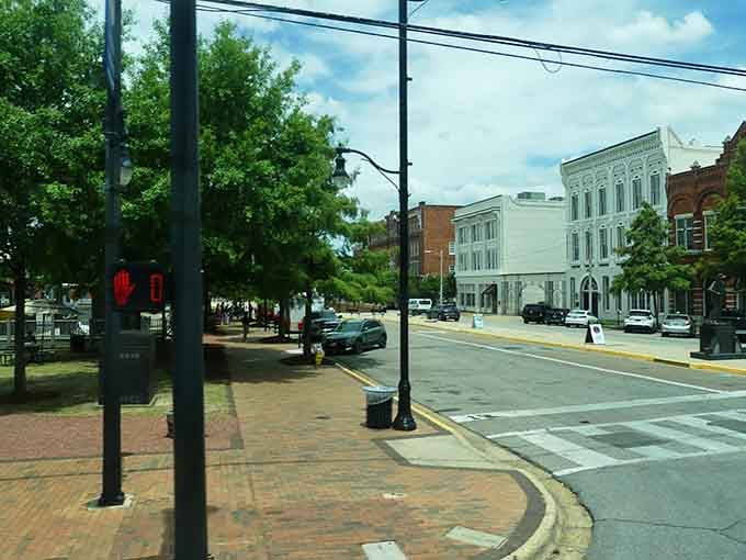 Tree-lined streets and classic storefronts create the perfect backdrop for discovering your next favorite restaurant in this charming downtown.