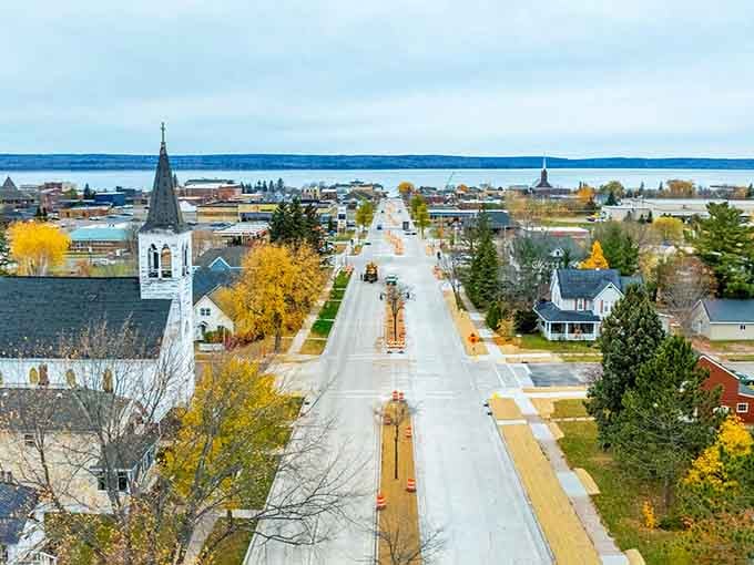 Tree-lined streets lead straight to Lake Superior's embrace, where small-town charm meets big-time natural beauty.
