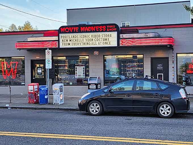 Portland's most iconic video store stands proud, proving that streaming hasn't killed every beautiful tradition yet.