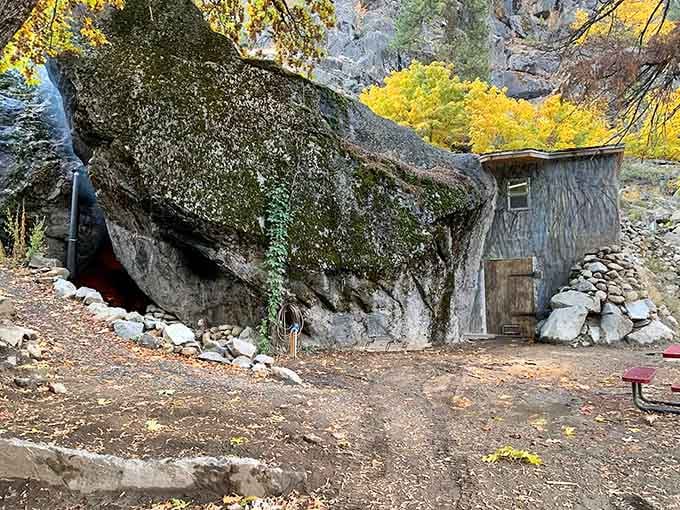 From the outside, it looks like nature's own architectural masterpiece waiting to welcome you underground.