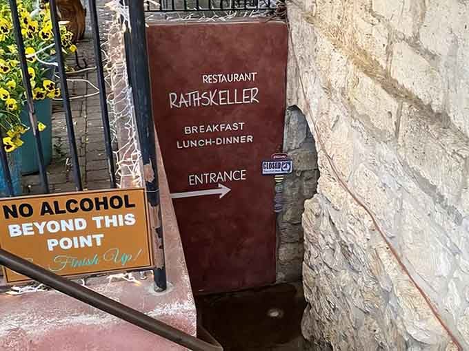 The unassuming entrance proves the best restaurants don't need neon signs, just good food and word of mouth.