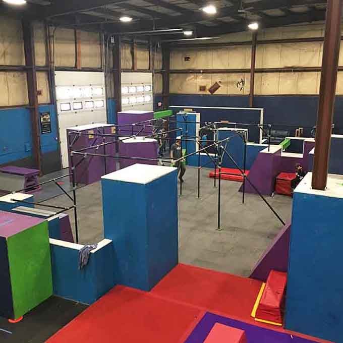 A tactical playground that looks like a video game designer and a parkour expert had the best collaboration ever.