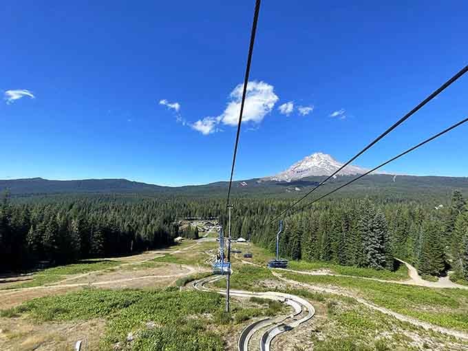 The chairlift ride up offers views so stunning, you'll almost forget you're about to hurtle back down.