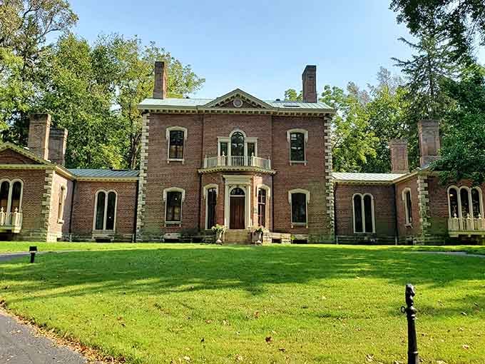The back of the mansion proves that even history looks good from every angle.