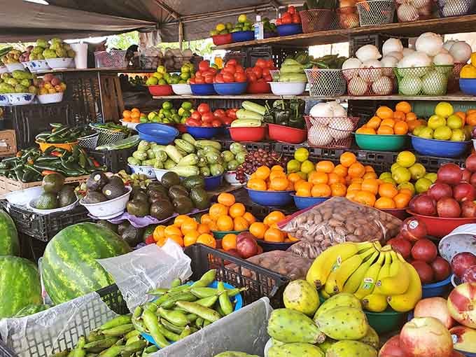 A produce display so vibrant and colorful, it makes your grocery store look embarrassed.
