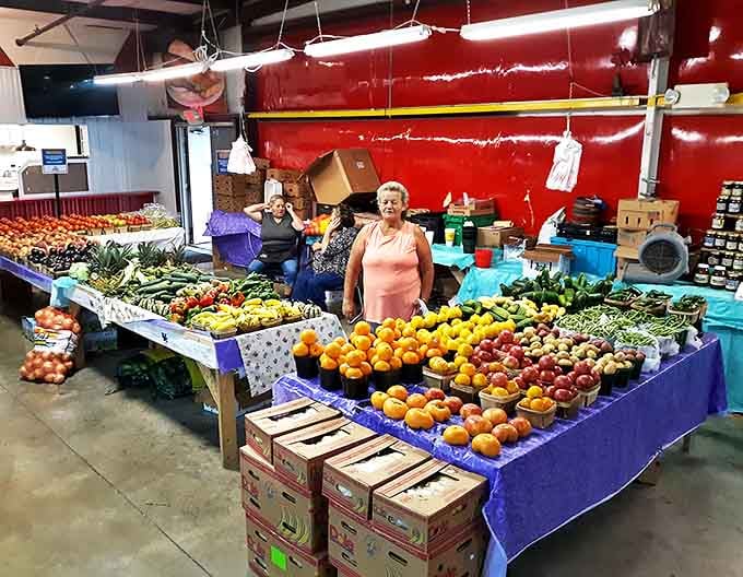 Fresh, colorful, and gloriously abundant, this produce display makes your grocery store look like it gave up trying.