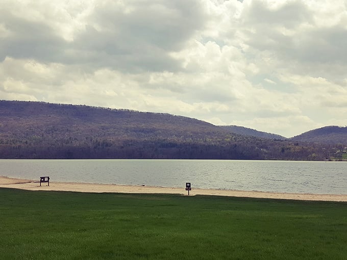 That sandy beach and those rolling mountains in the background are not a screensaver, they're real and waiting for you.