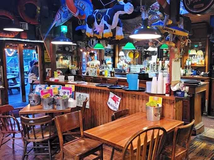 Step inside and suddenly you're somewhere between a beach shack and your favorite uncle's living room.