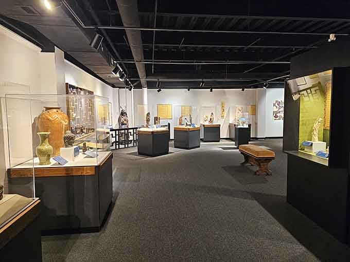 Spotlit treasures from across the globe, all waiting patiently inside one remarkable Alabama building.
