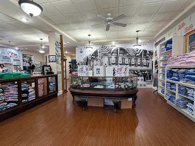 Hardwood floors, pressed tin ceilings, and more Pepsi merchandise than you ever knew you needed in your life.