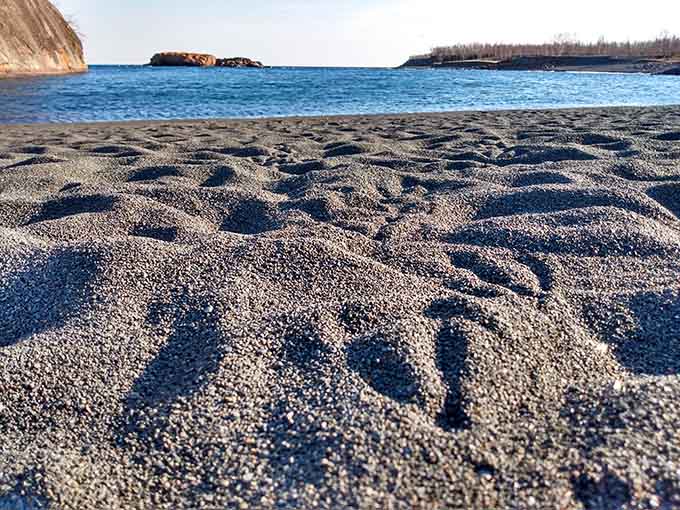 Black sand this dramatic usually requires a passport, but Minnesota delivers it completely free.