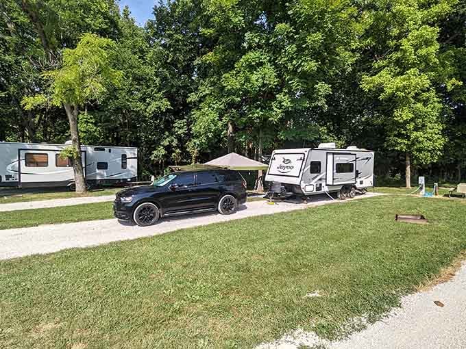 Home sweet home, Ozark-style. These campers clearly know something the rest of us are still figuring out.