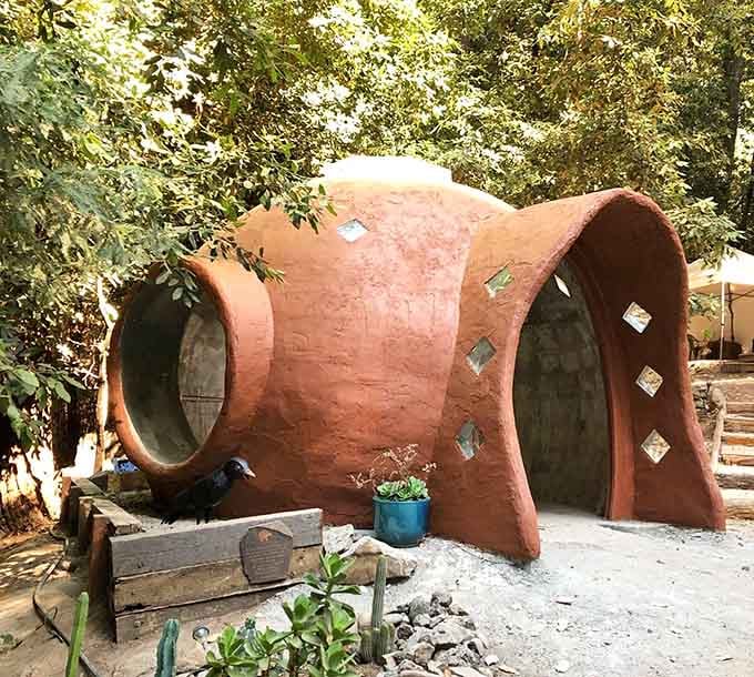 This earthy, sculpted beauty proves that someone out here is building structures straight from their imagination.