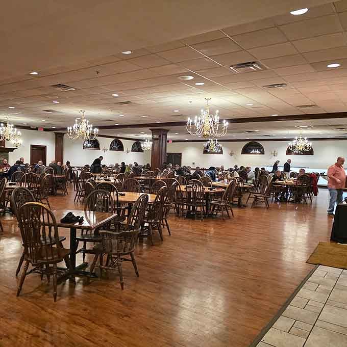 Chandeliers, hardwood floors, and a room full of happy people. Southern hospitality looks exactly like this.
