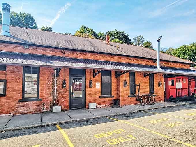 This charming brick depot has welcomed travelers for generations, proof that some arrivals are worth savoring slowly.