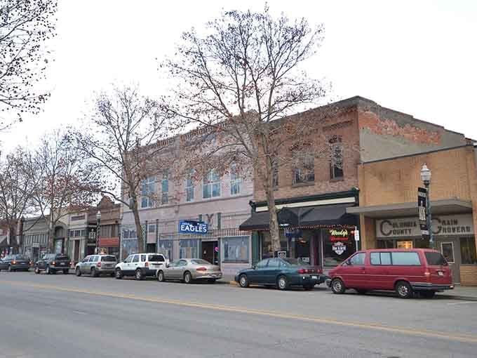 Historic storefronts where the Eagles still soar and nobody's trying to sell you overpriced artisanal anything.