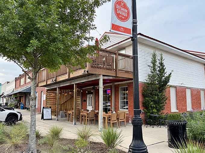 Two stories of good times in downtown DeFuniak Springs, where the upper deck views are almost as good as the company.