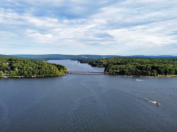 From up here, Deep Creek Lake looks like nature decided to show off a little. Hard to argue with the results.