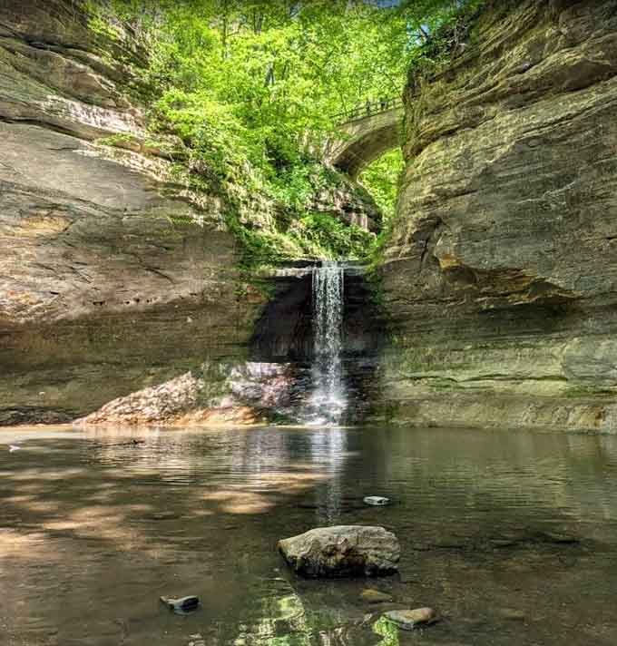 That waterfall tucked inside the sandstone canyon is nature's way of saying, "Did I do that?"