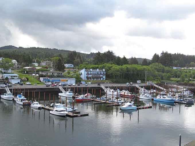 Fishing boats packed into Depoe Bay's harbor prove great things genuinely do come in small packages.