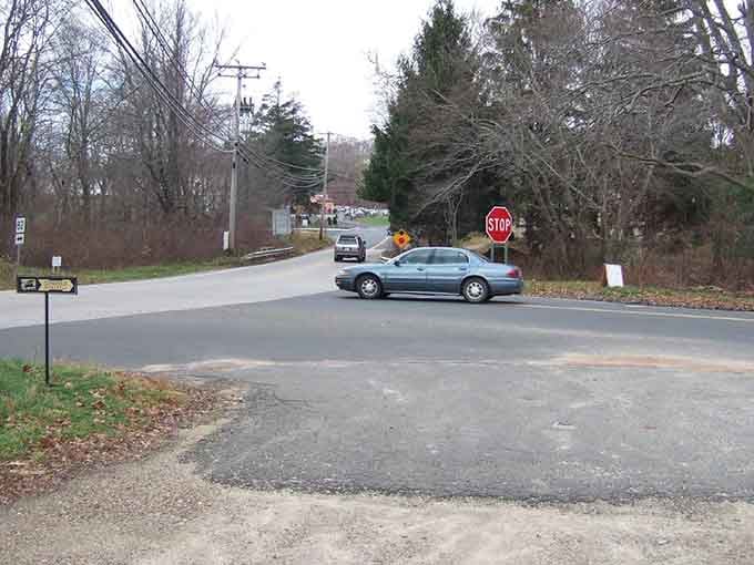 Take a peaceful drive down the country road and enjoy the quiet, tree-lined countryside views.