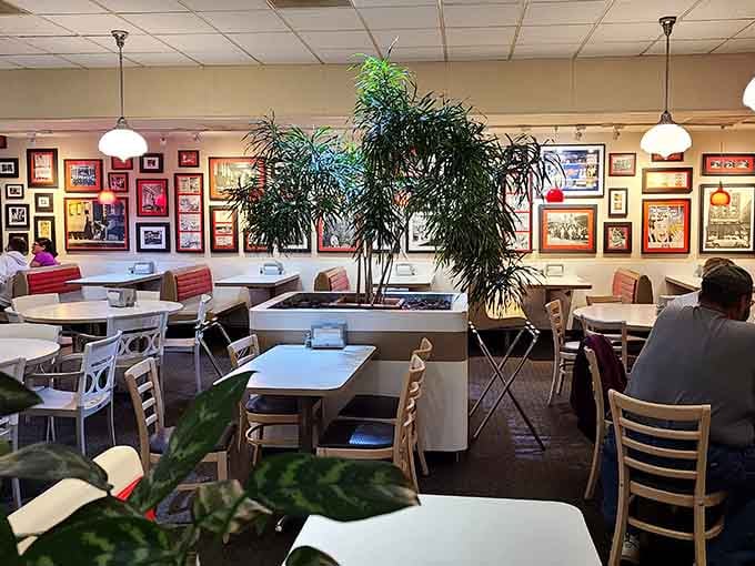 Step inside where vintage meets comfort, and every framed photo whispers stories of nearly a century of satisfied customers.