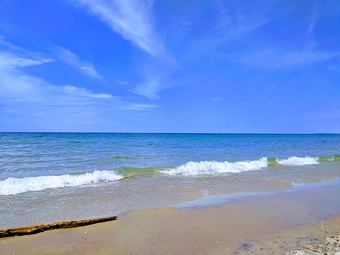 Lake Michigan waves rolling in like they've got somewhere important to be, and honestly, same.