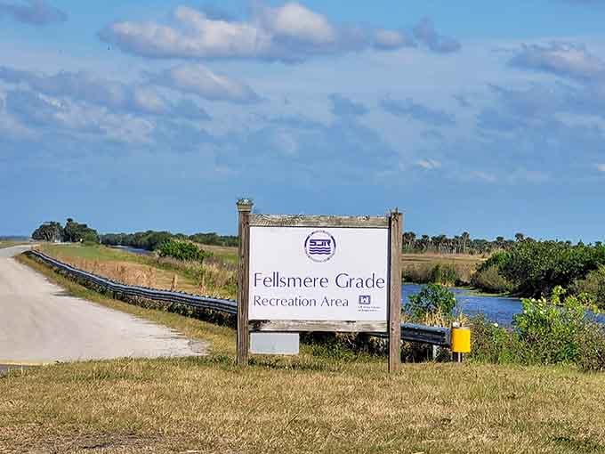 No velvet ropes, no admission booth, just this humble sign welcoming you to Florida's best-kept wildlife secret.